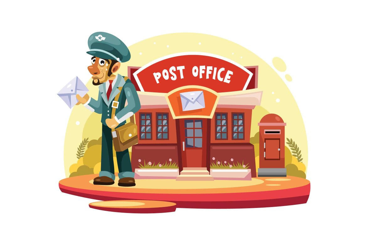 Postman Vector Illustration | Deeezy