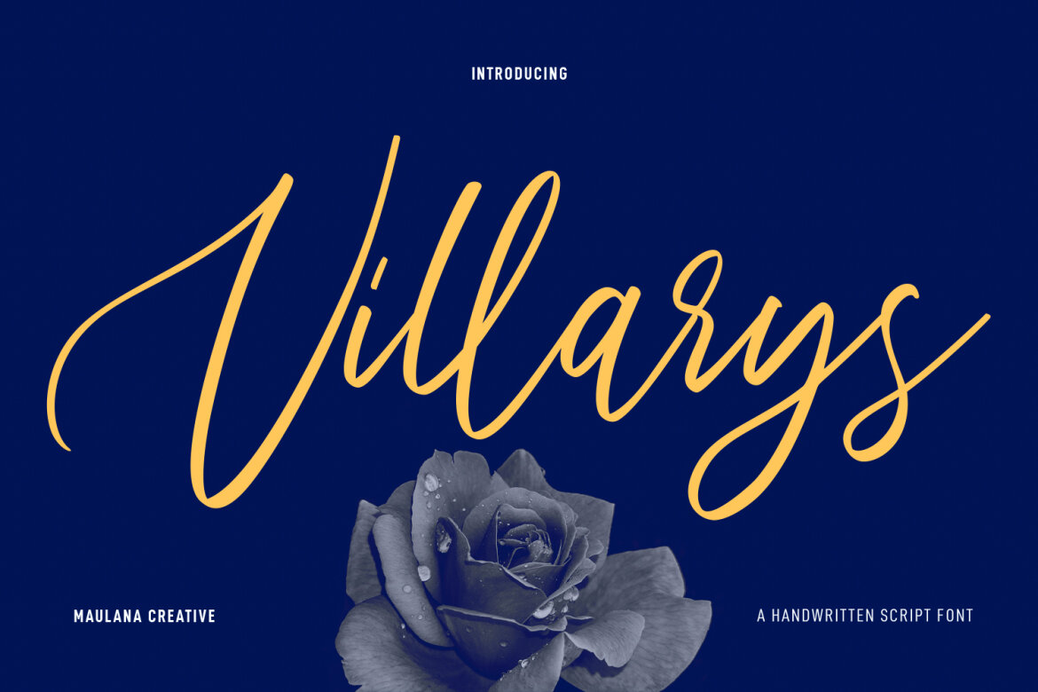 Villarys Handwritten Script Font | Deeezy