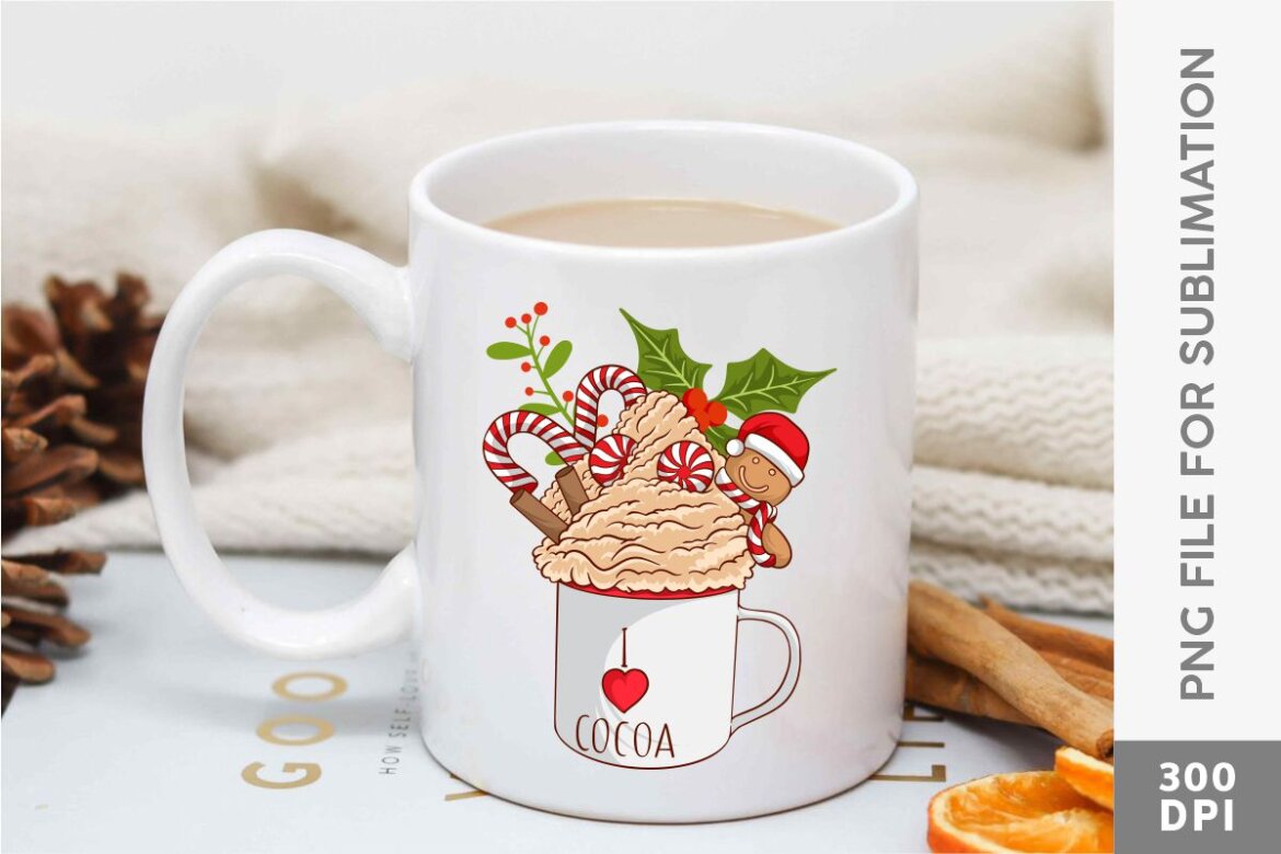 Christmas Hot Cocoa and Coffee Cup Sublimation Bundle | Deeezy
