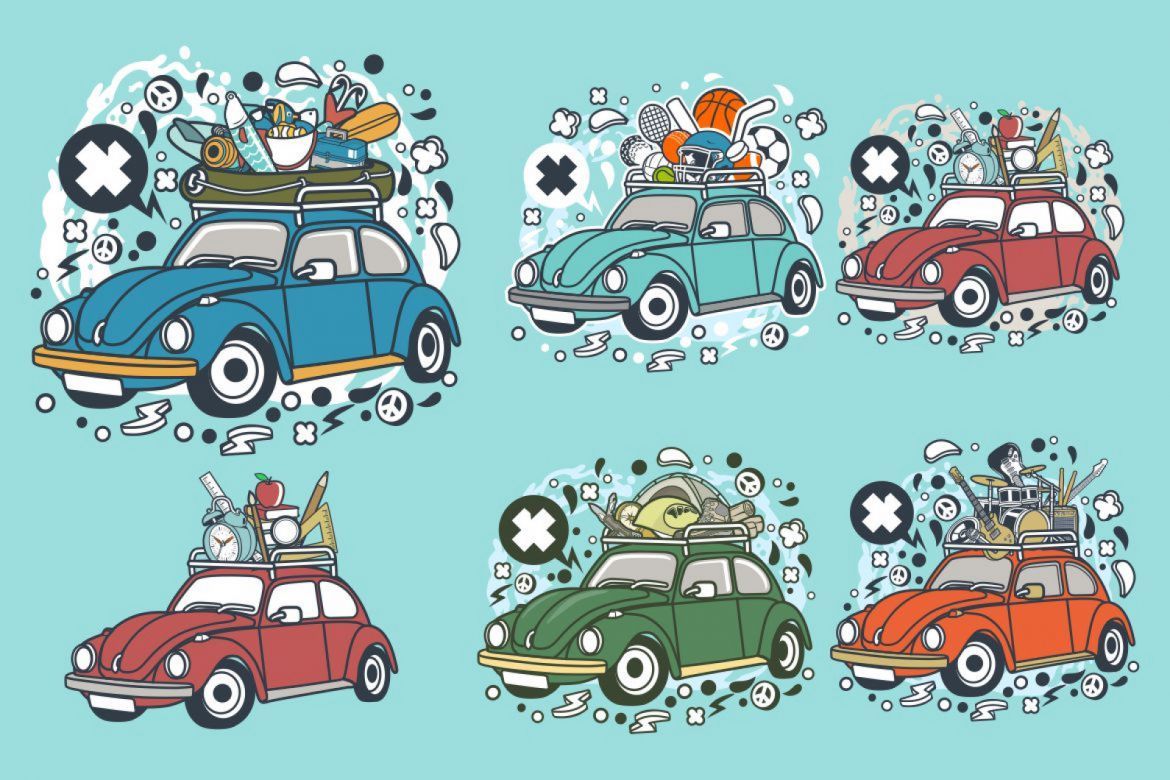 Touring Car Cartoon Character | Deeezy
