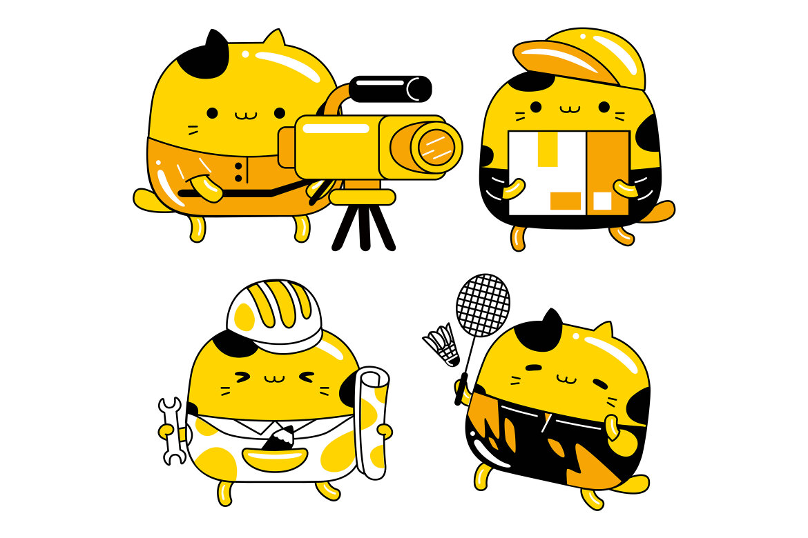 Cute Cat Character Pack #07 | Deeezy