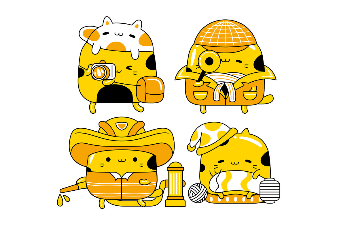 Cute Cat Character Pack #08 | Deeezy