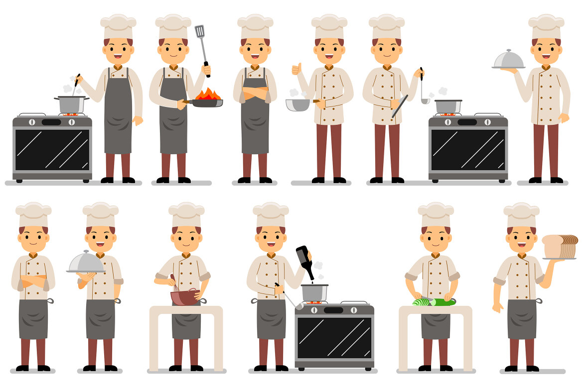 Chef Profession Character Vector | Deeezy