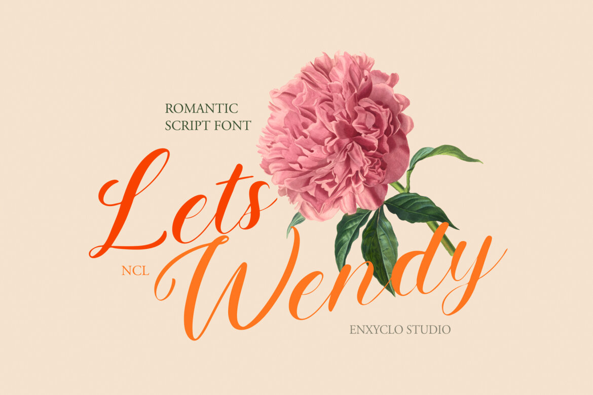 NCL LETS WENDY - Romantic Elegant Script | Deeezy