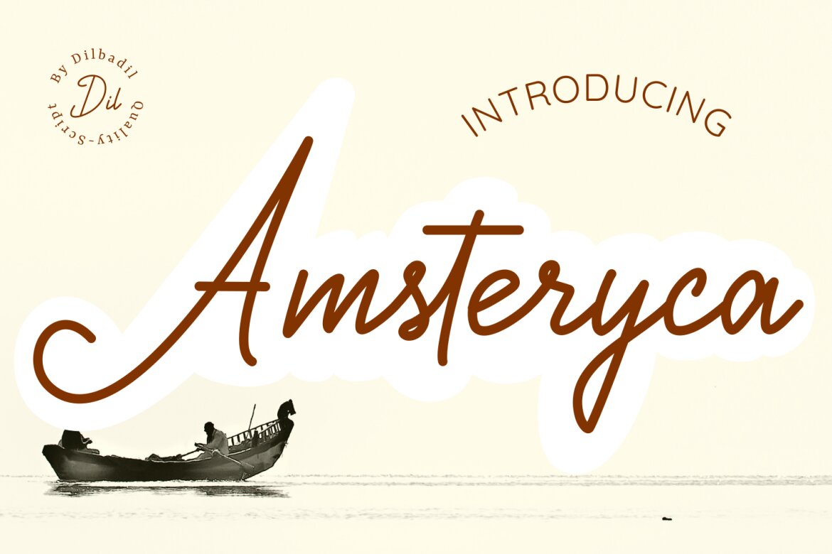 Amsteryca Monoline Script | Deeezy