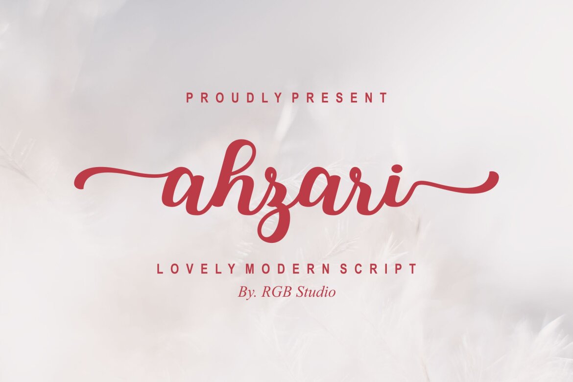 Ahzari - Lovely Script Font | Deeezy