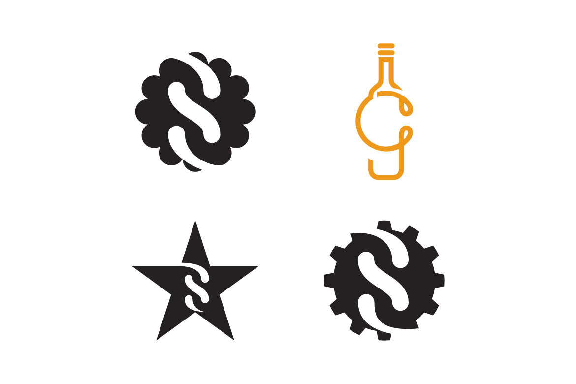 S cloud star and g bottle - Free Logo Shapes | Deeezy