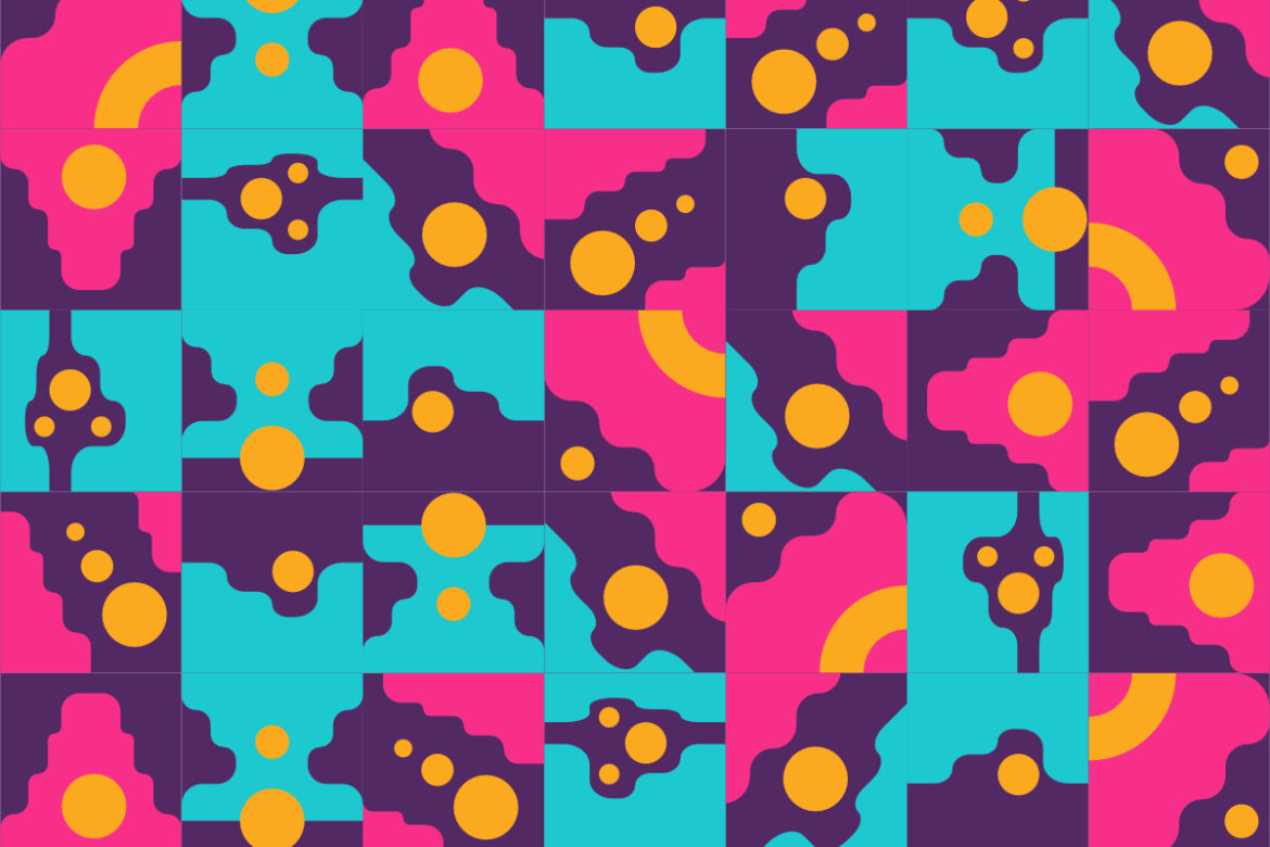 Dark Blue geometric pattern minimalist artwork | Deeezy