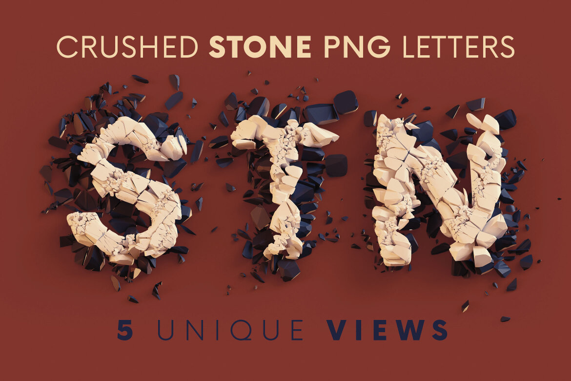 Crushed Stones - 3D Lettering | Deeezy