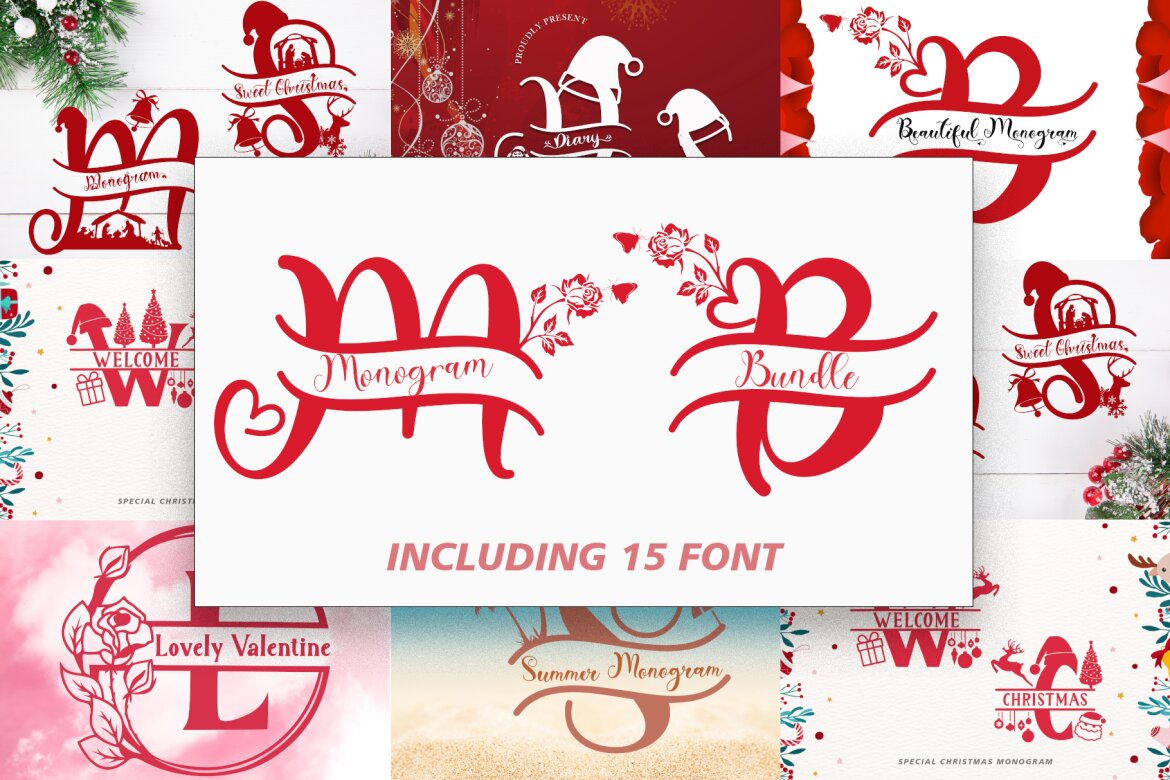 Monogram Font Bundle | Deeezy