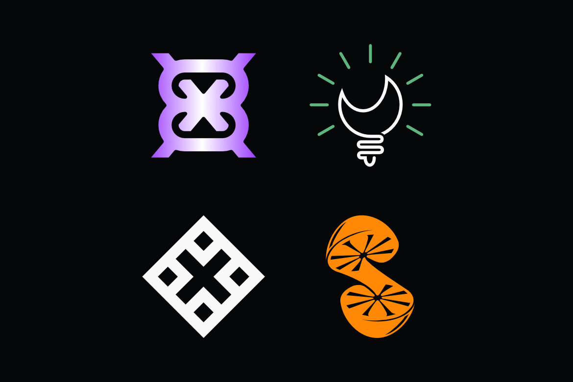 8X X Moon lamp S orange - Free Logo Shapes | Deeezy