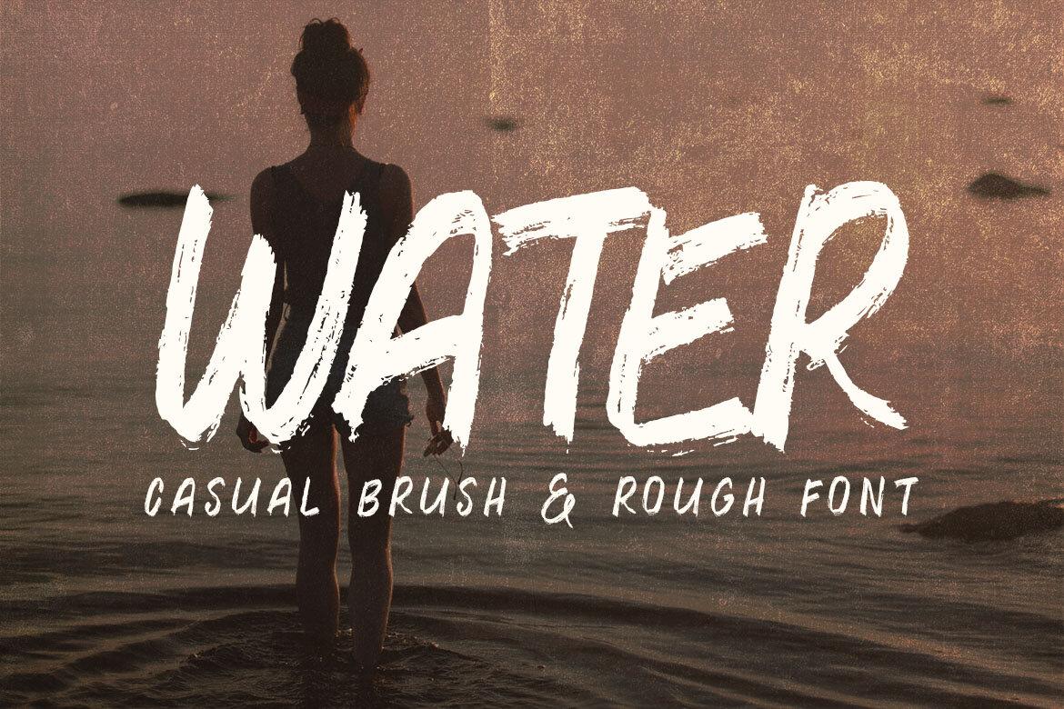 Water Brush Rough Font | Deeezy