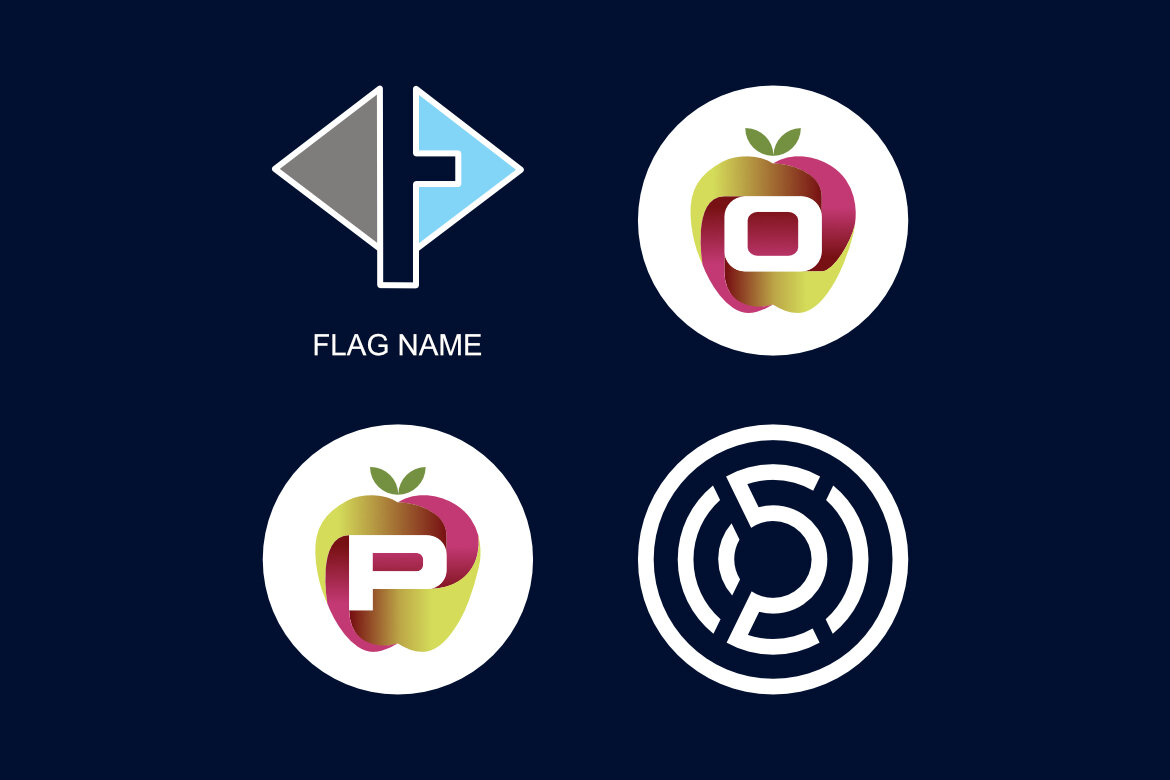 F flags & apple monograms - Free Logo Shapes | Deeezy