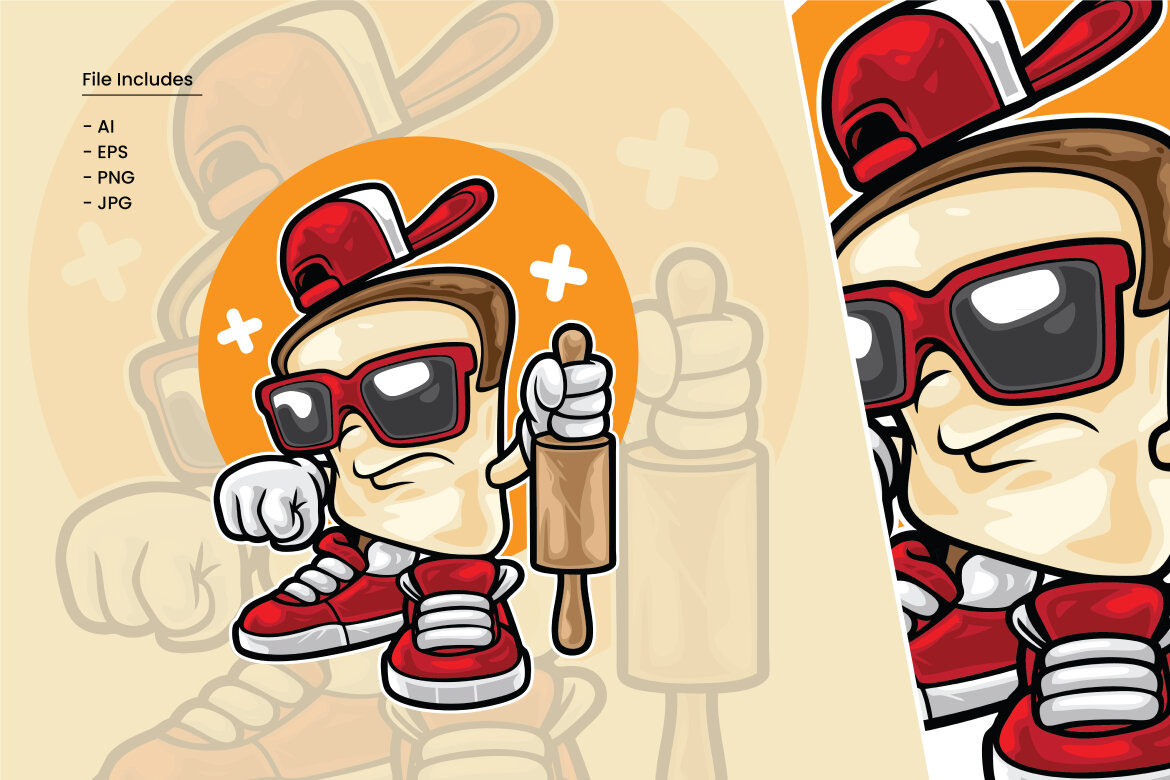 Bread Cartoon Illustration | Deeezy