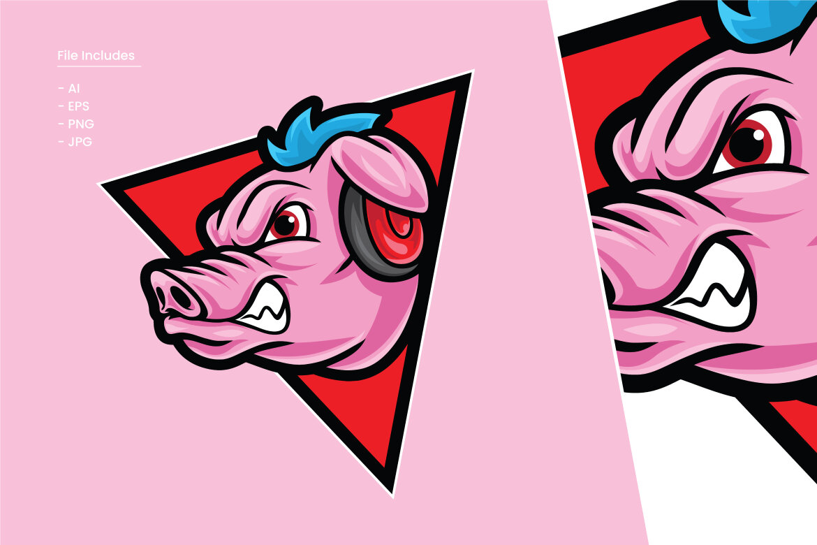 Wild Pig Cartoon Illustration | Deeezy