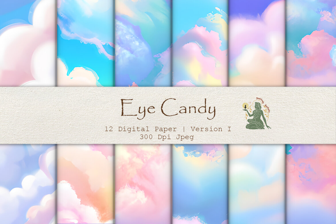 Eye Candy Sky Digital Paper | Deeezy