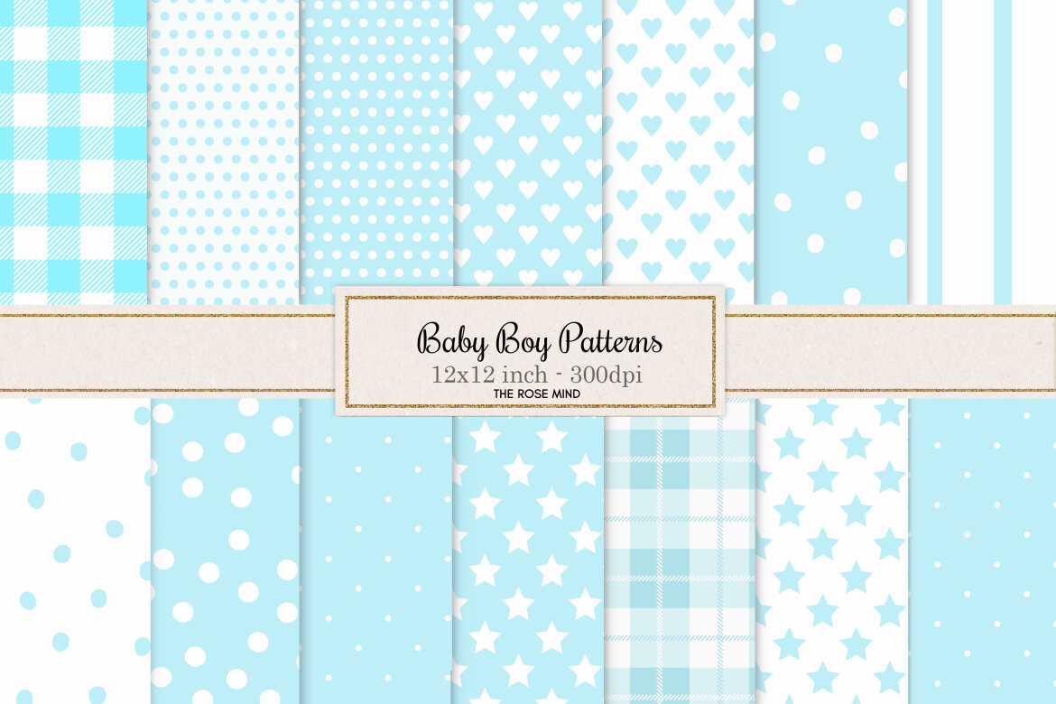 Baby boy blue seamless pattern | Deeezy