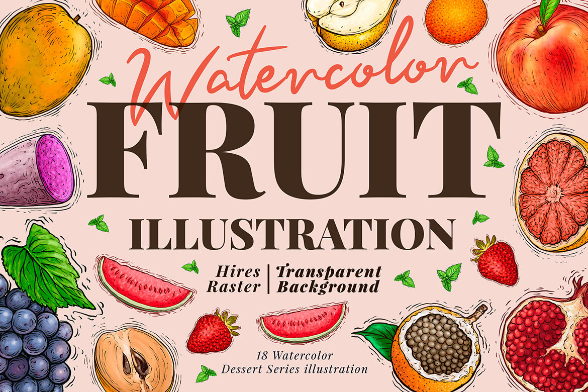Fruit Watercolor Illustration | Deeezy