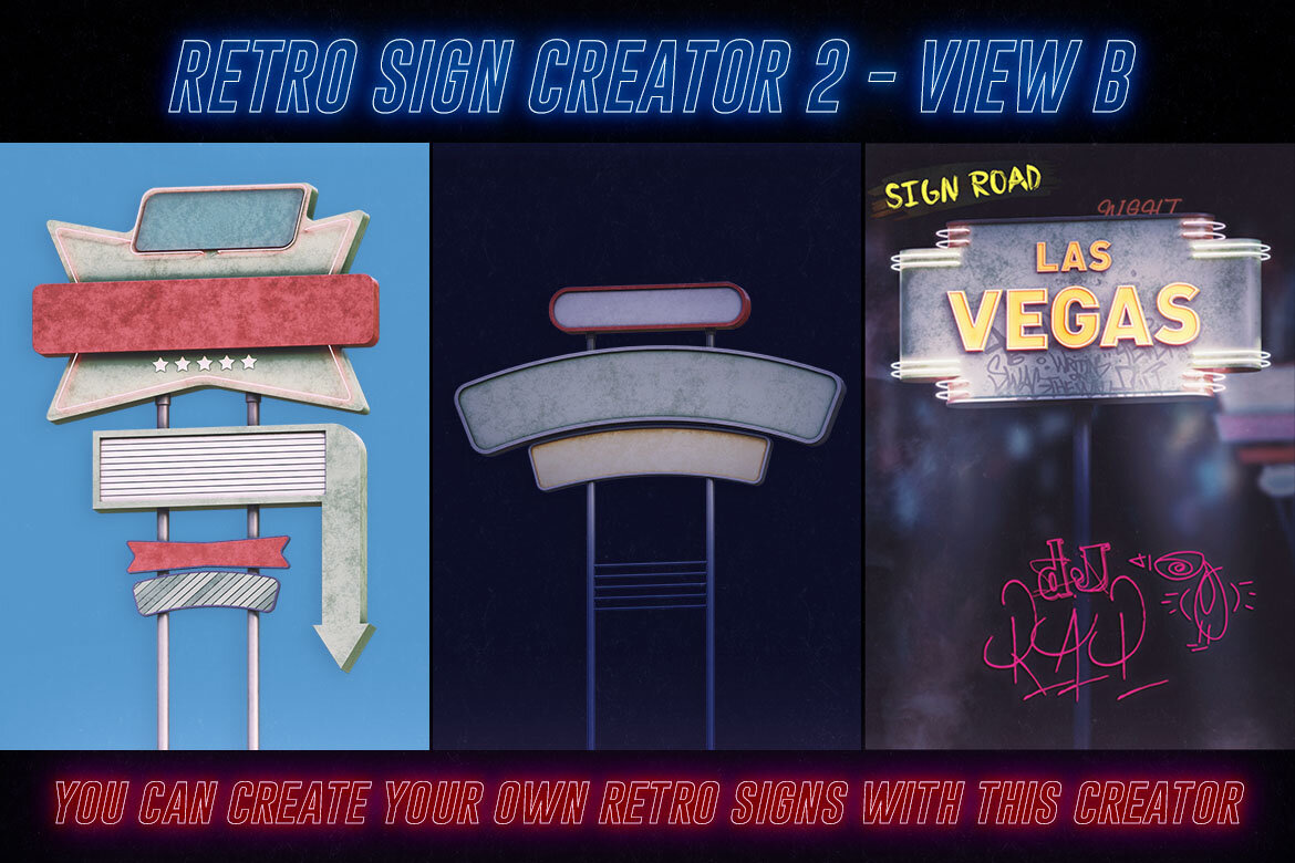 Retro Sign Creator - Left View | Deeezy