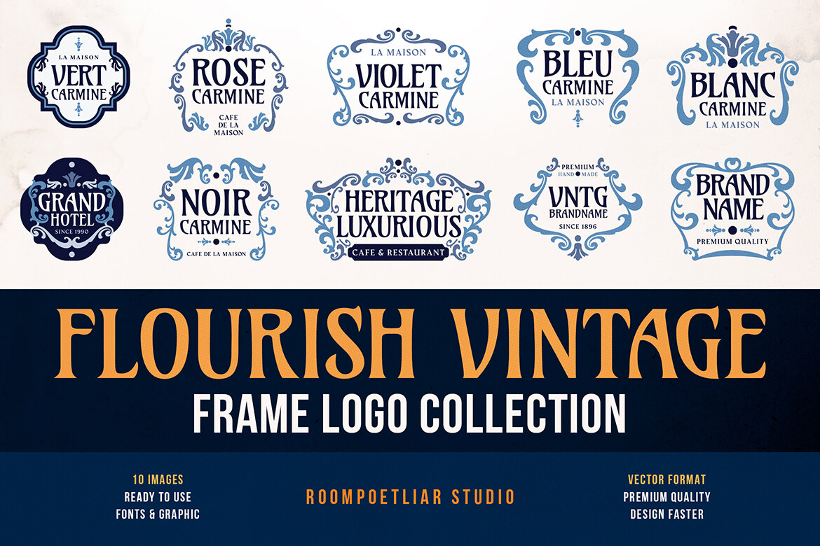 Flourish Vintage Logo Collection | Deeezy