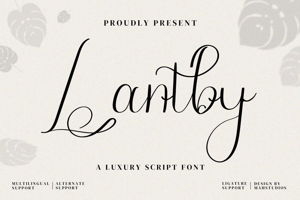 Lantby Script Fonts | Deeezy