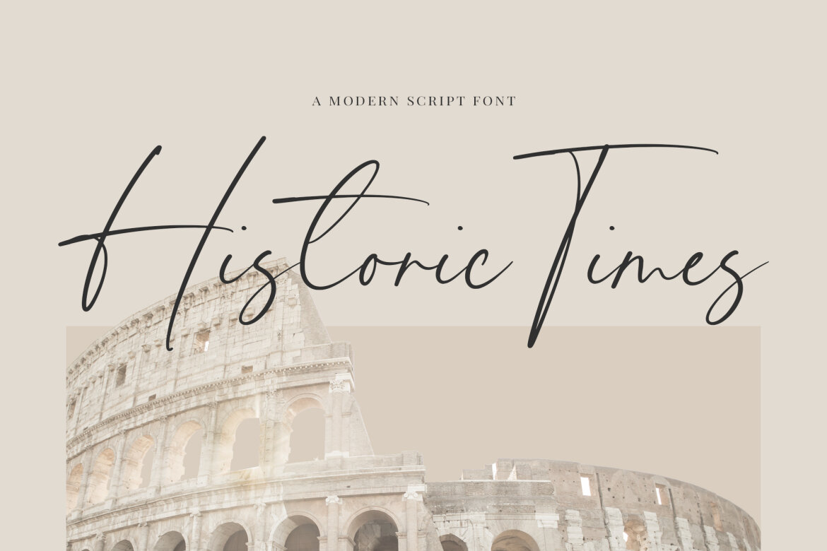 Historic Times - Modern Script Font | Deeezy