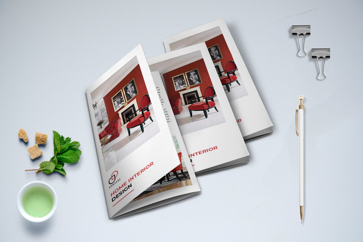 TriFold Interior Brochure Template | Deeezy