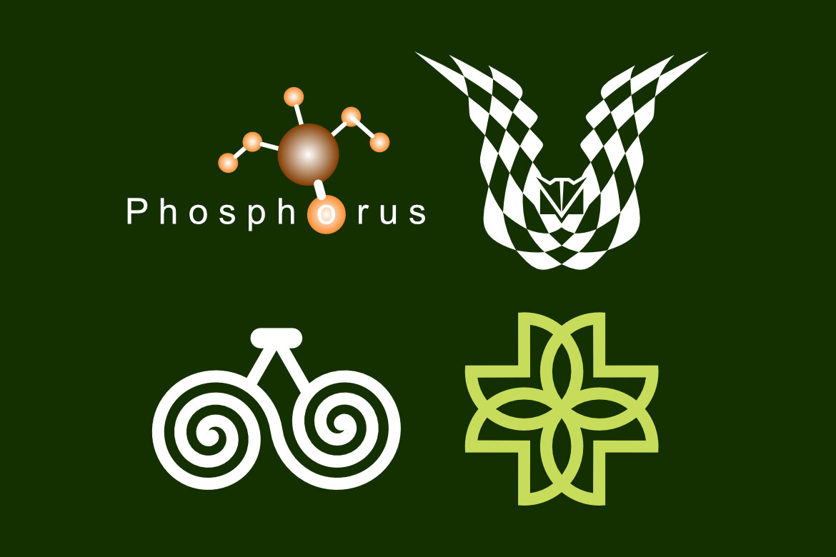 Phosphorus atom bird bicycle ornament - Free Logo Shapes | Deeezy