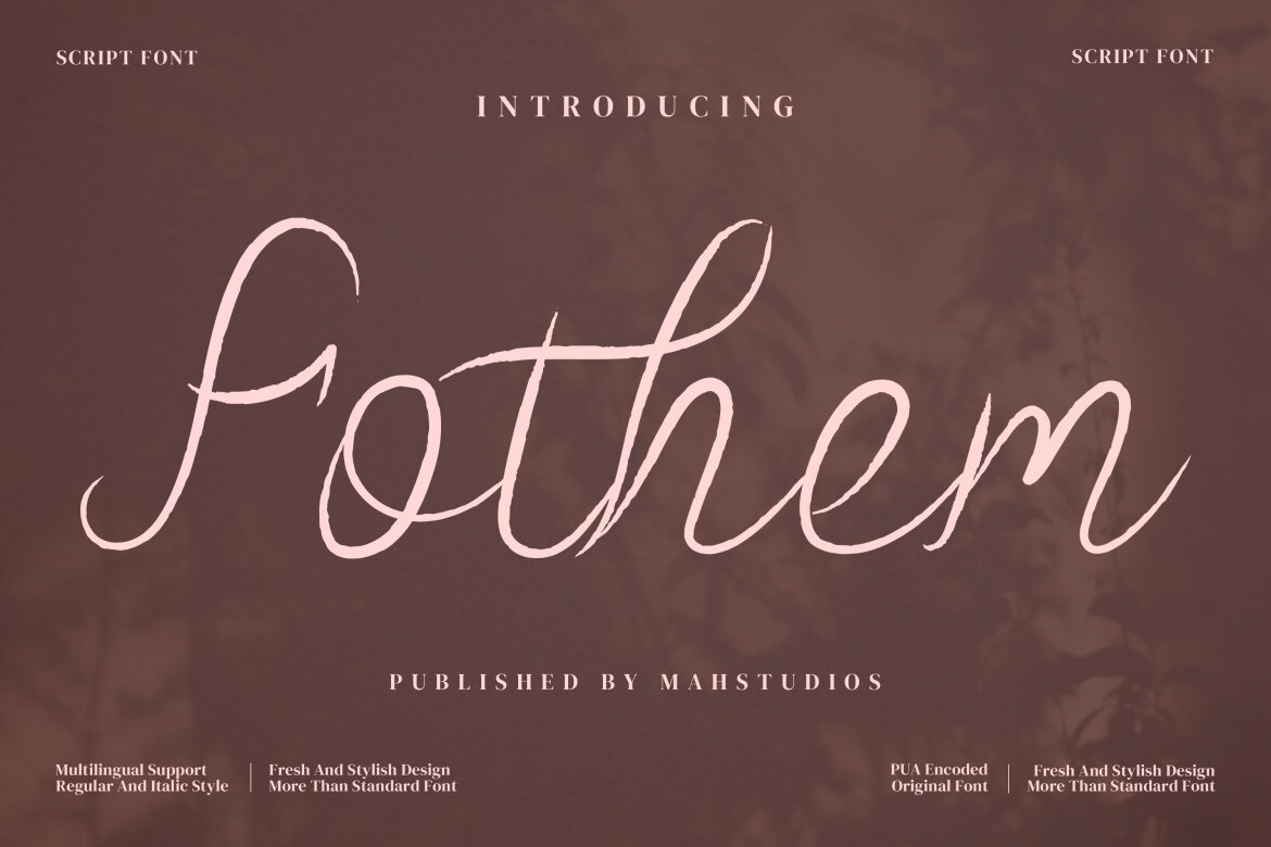 Fothem Script Fonts | Deeezy