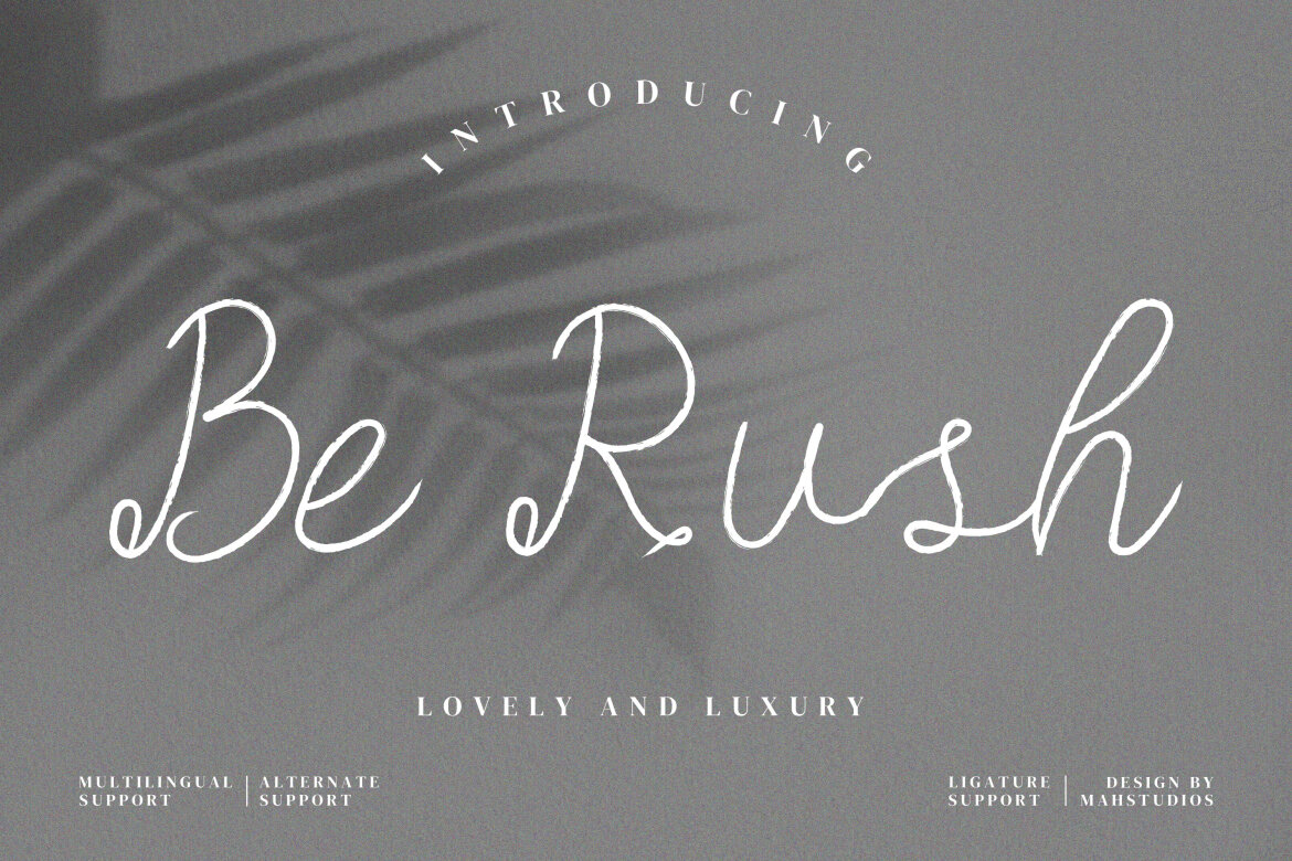 Be Rush Script Fonts | Deeezy