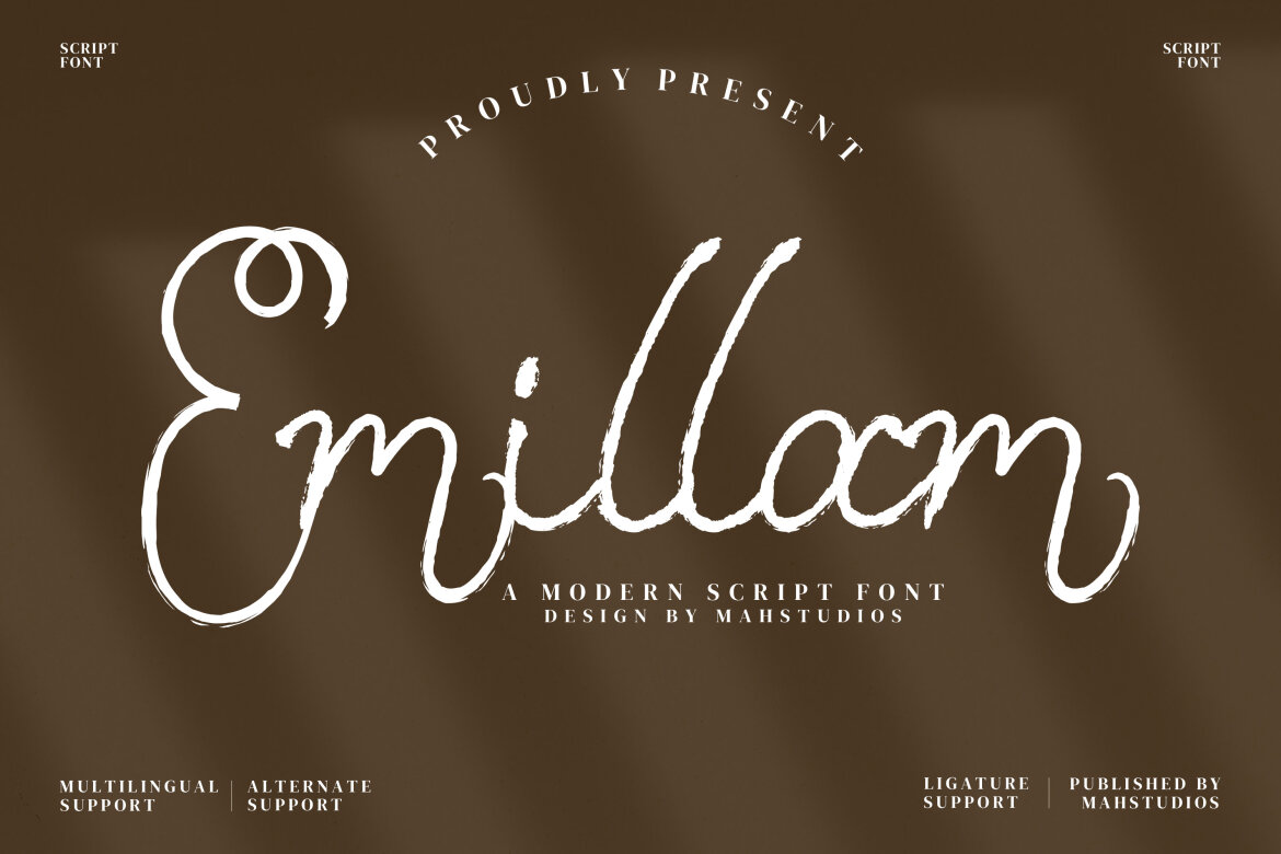 Emillam Script Fonts | Deeezy