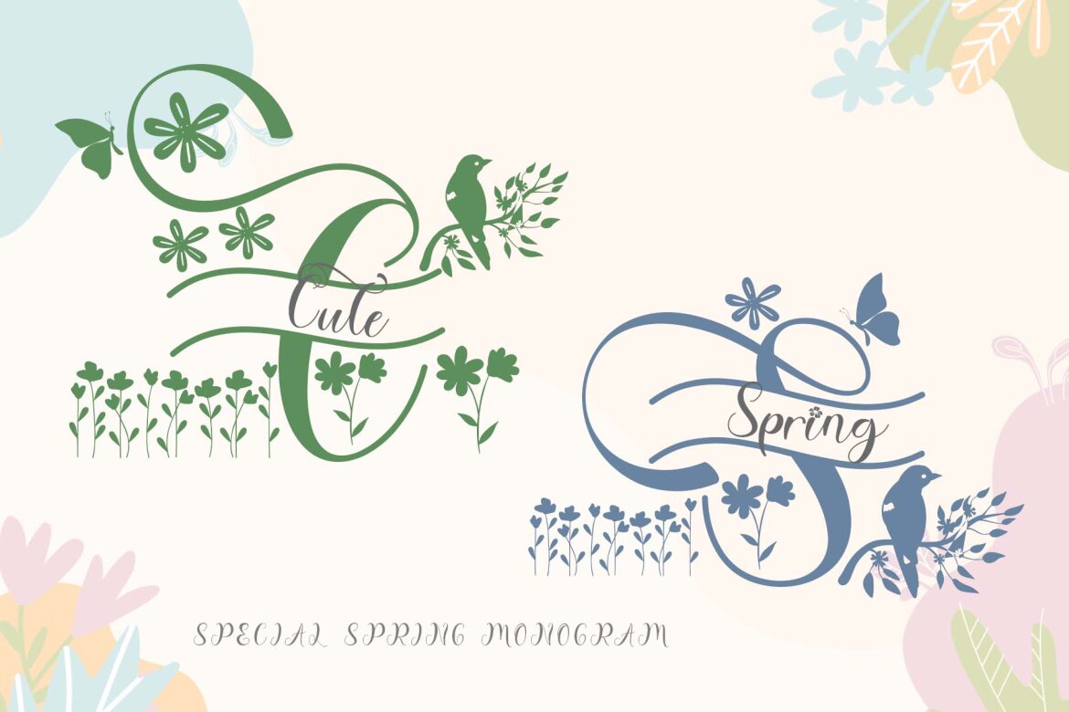 Cute Spring Monogram | Deeezy