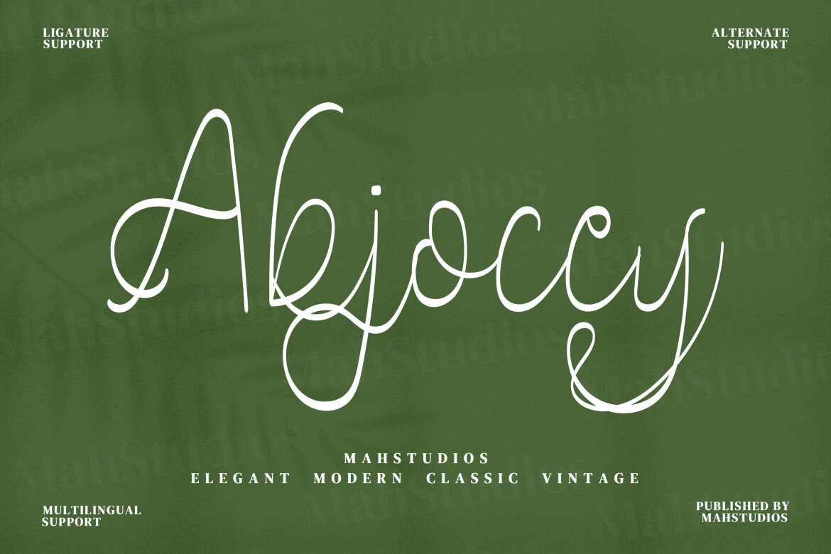 Abjoccy Script Fonts | Deeezy