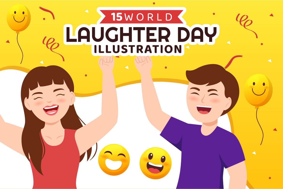 15 World Laughter Day FREE Illustrations | Deeezy