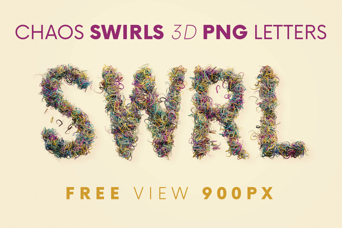 Chaos Swirls FREE 3D Alphabet | Deeezy