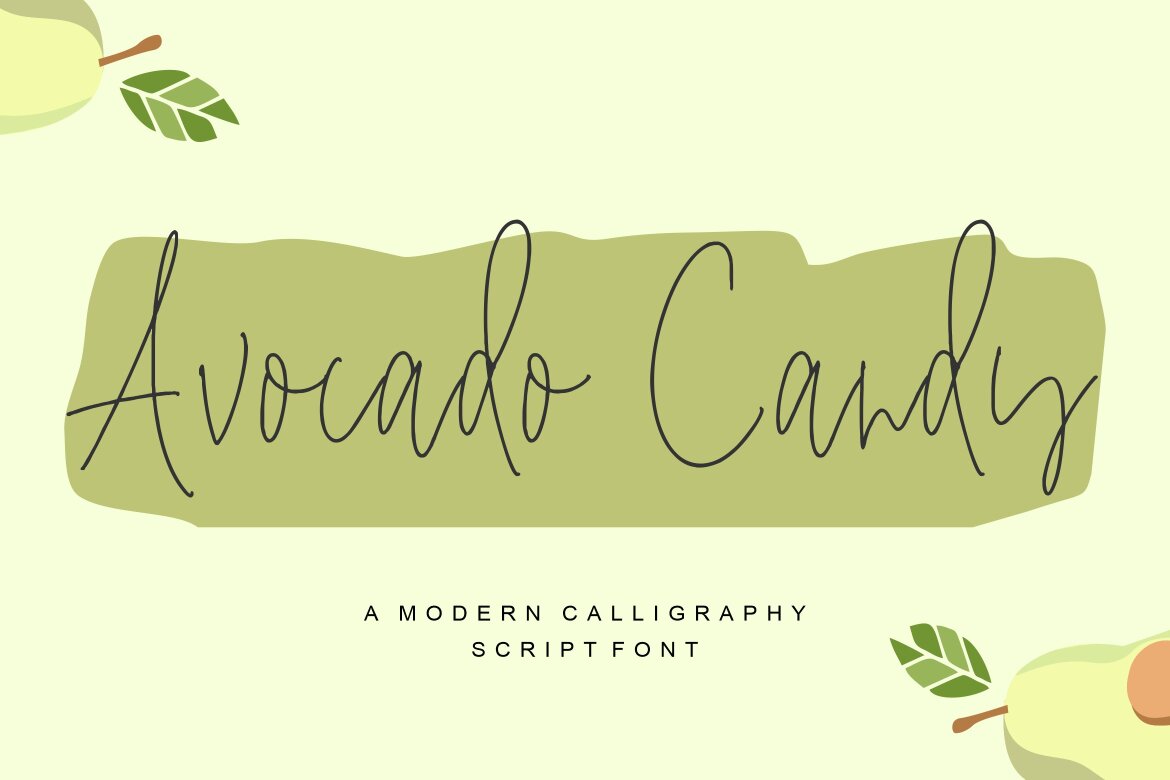 Avocado Candy Font | Deeezy