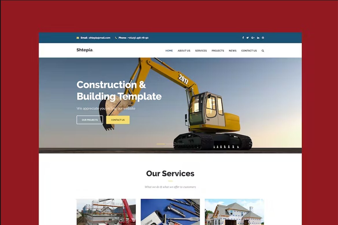 Construction And Building Html5 Template Deeezy 