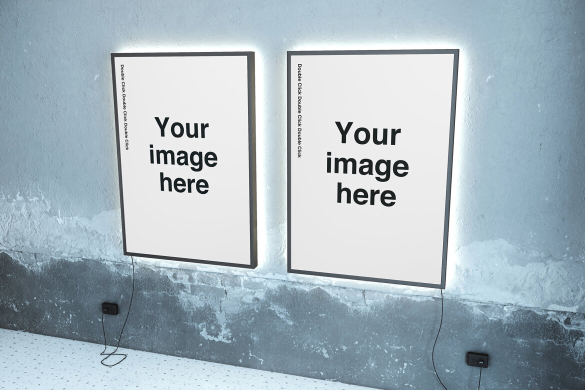 Backlight Poster Mockups | Deeezy