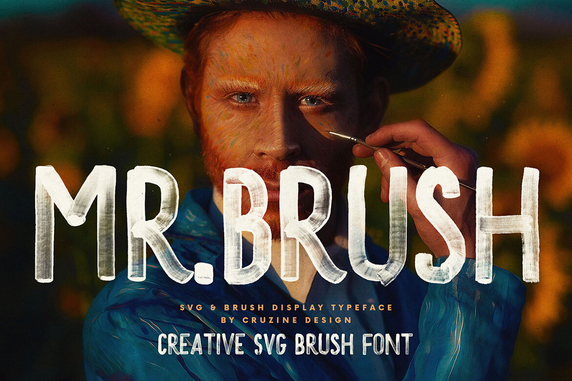 MrBrush Svg & Brush Font | Deeezy
