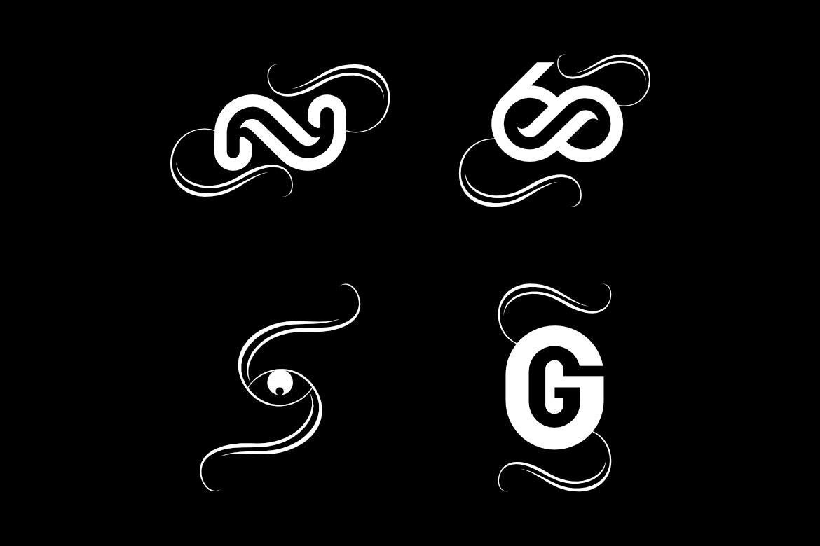 60 N S eye GG script - Free Logo Shapes | Deeezy