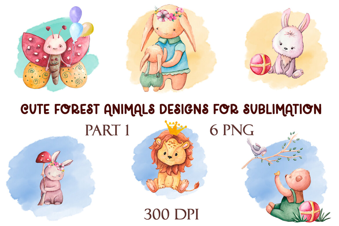 Cute Forest Animals Designs for Sublimation | Deeezy