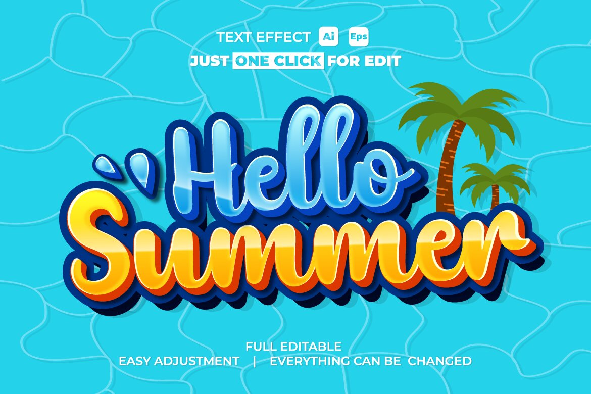 Summer Event Vector Text Effect Editable | Deeezy