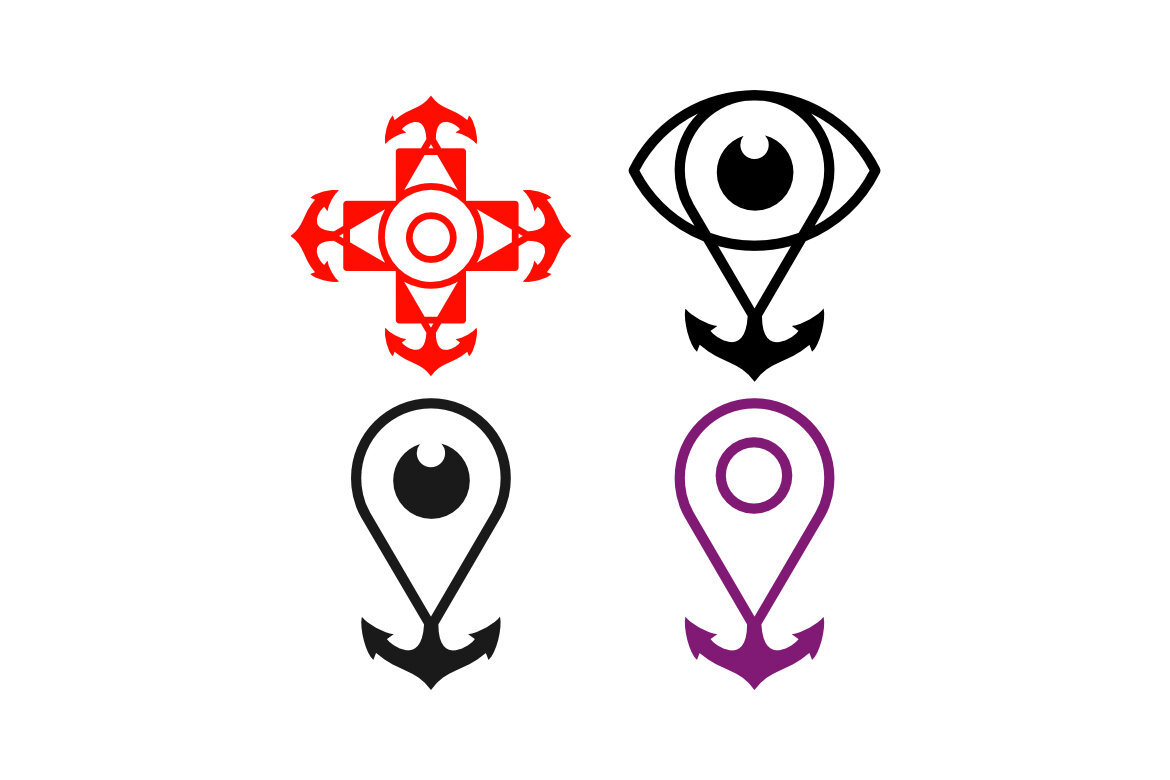 red cross locate anchor - Free Logo Shapes | Deeezy