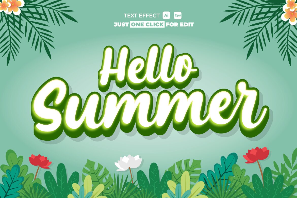 Summer Event Vector Text Effect Editable | Deeezy