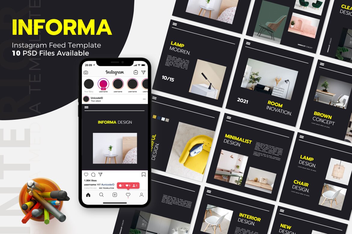 Interior - Instagram Post Template | Deeezy
