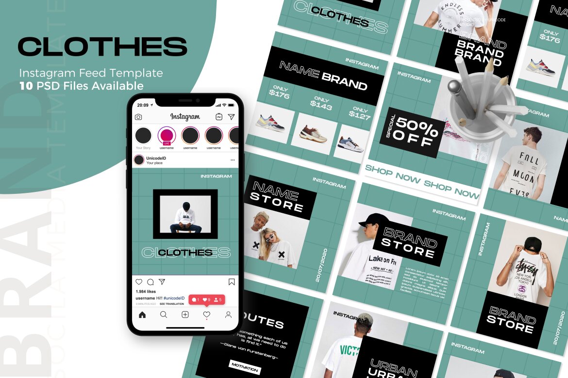 Clothes - Instagram Post Template | Deeezy