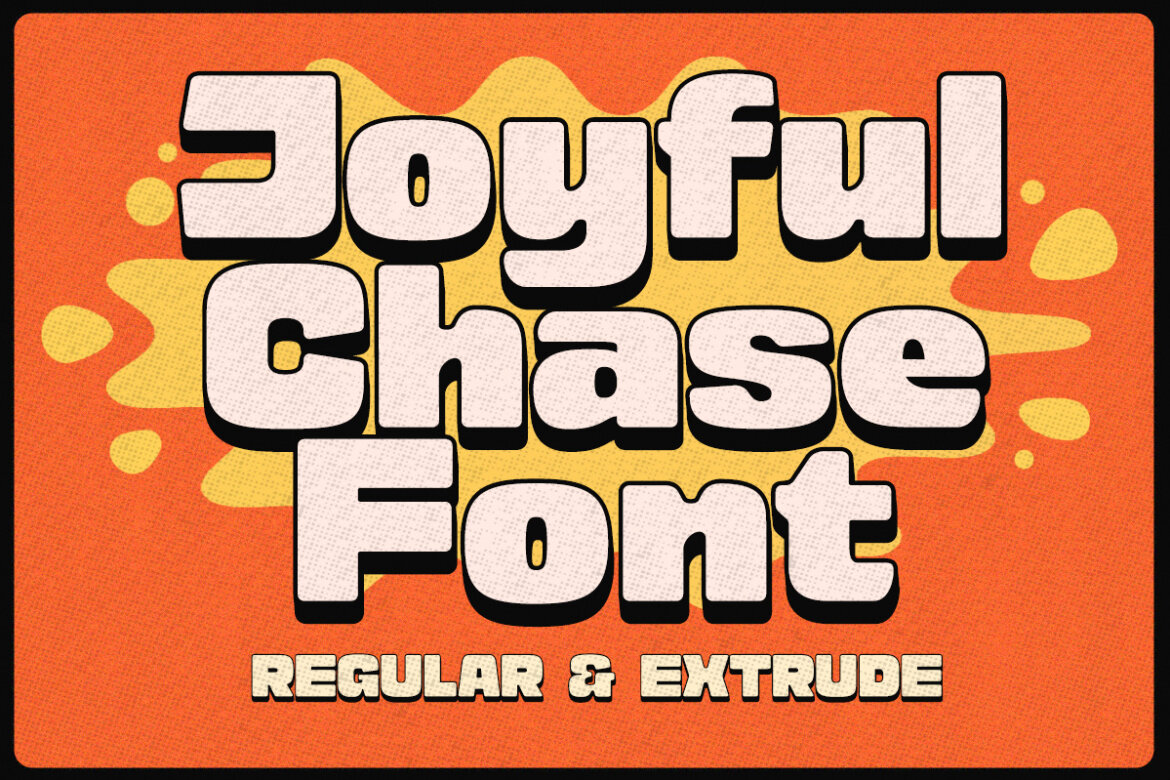 Joyful Chase - Playful Display Font | Deeezy