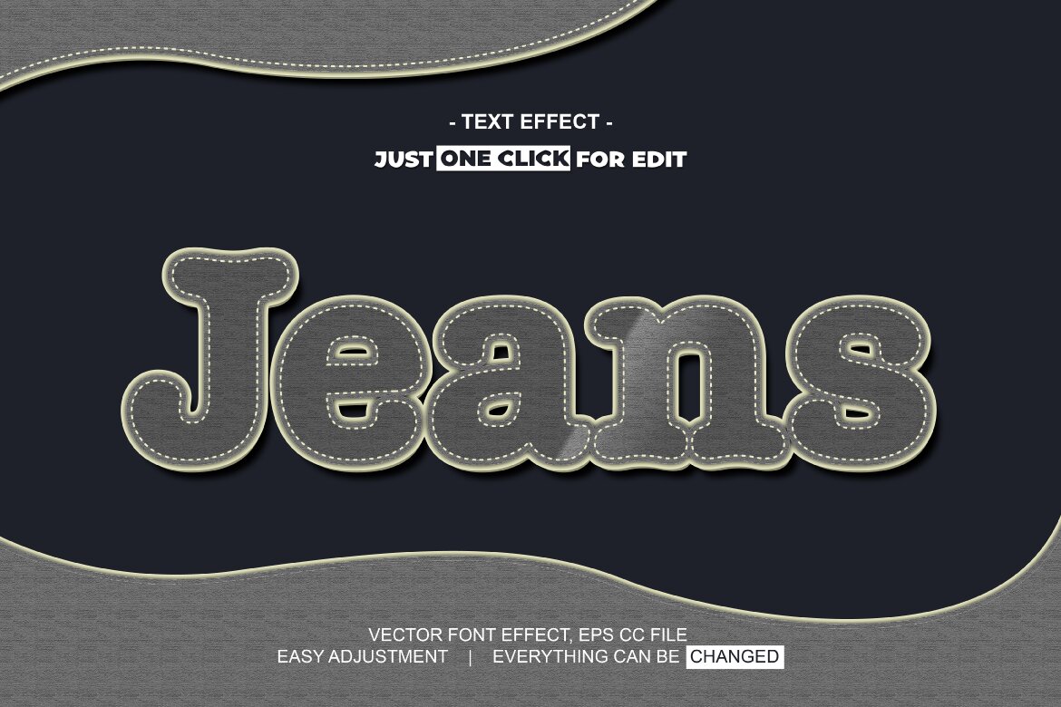 Yarn Style Vector Text Effect Editable | Deeezy