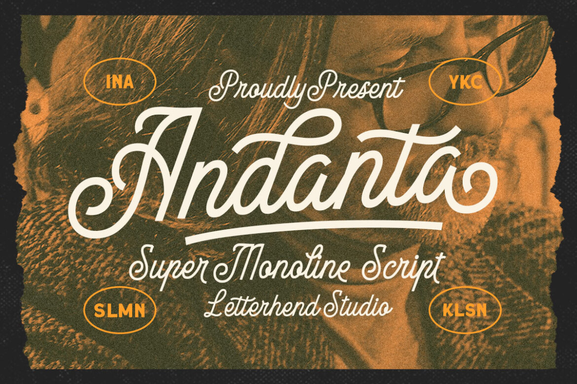 Andanta - Monoline Script | Deeezy