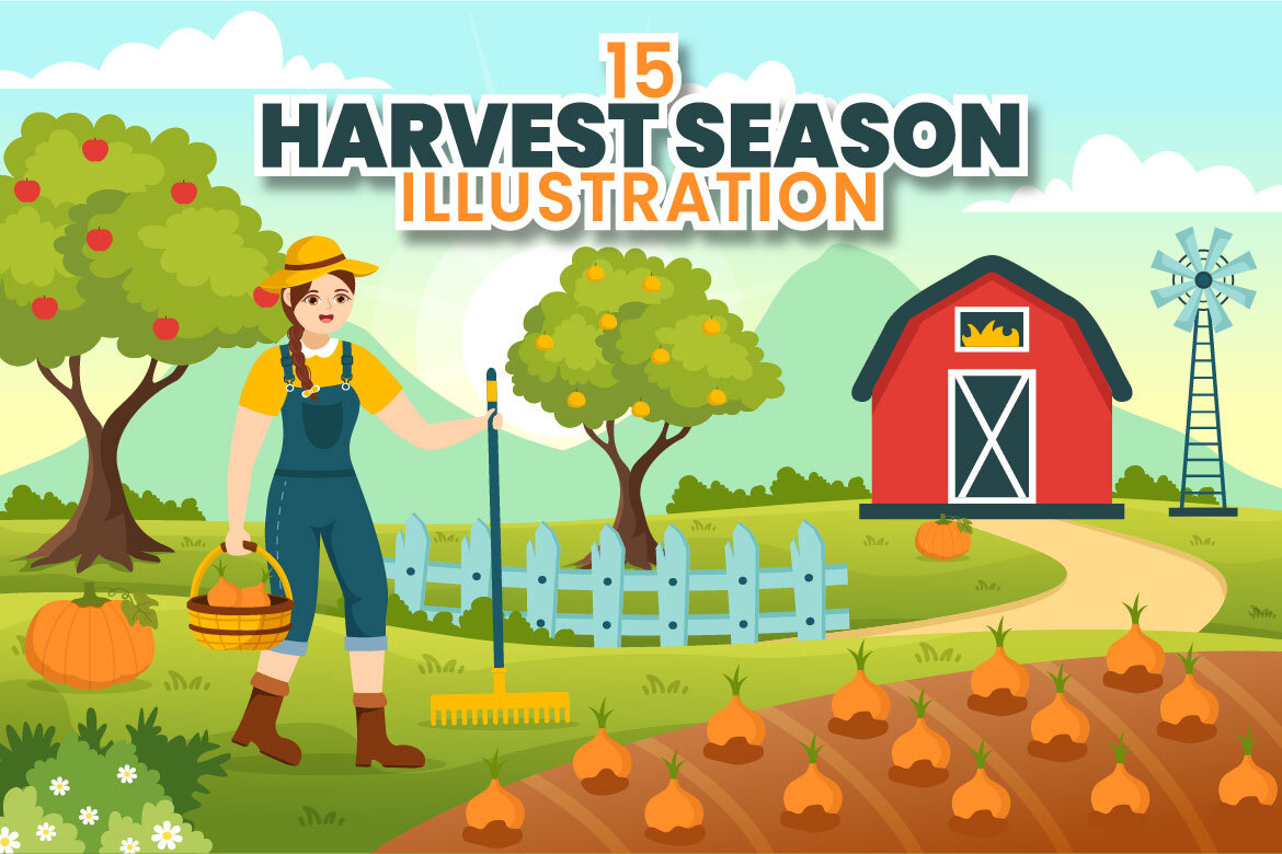 15 Harvest Season FREE Vector Illustrations | Deeezy